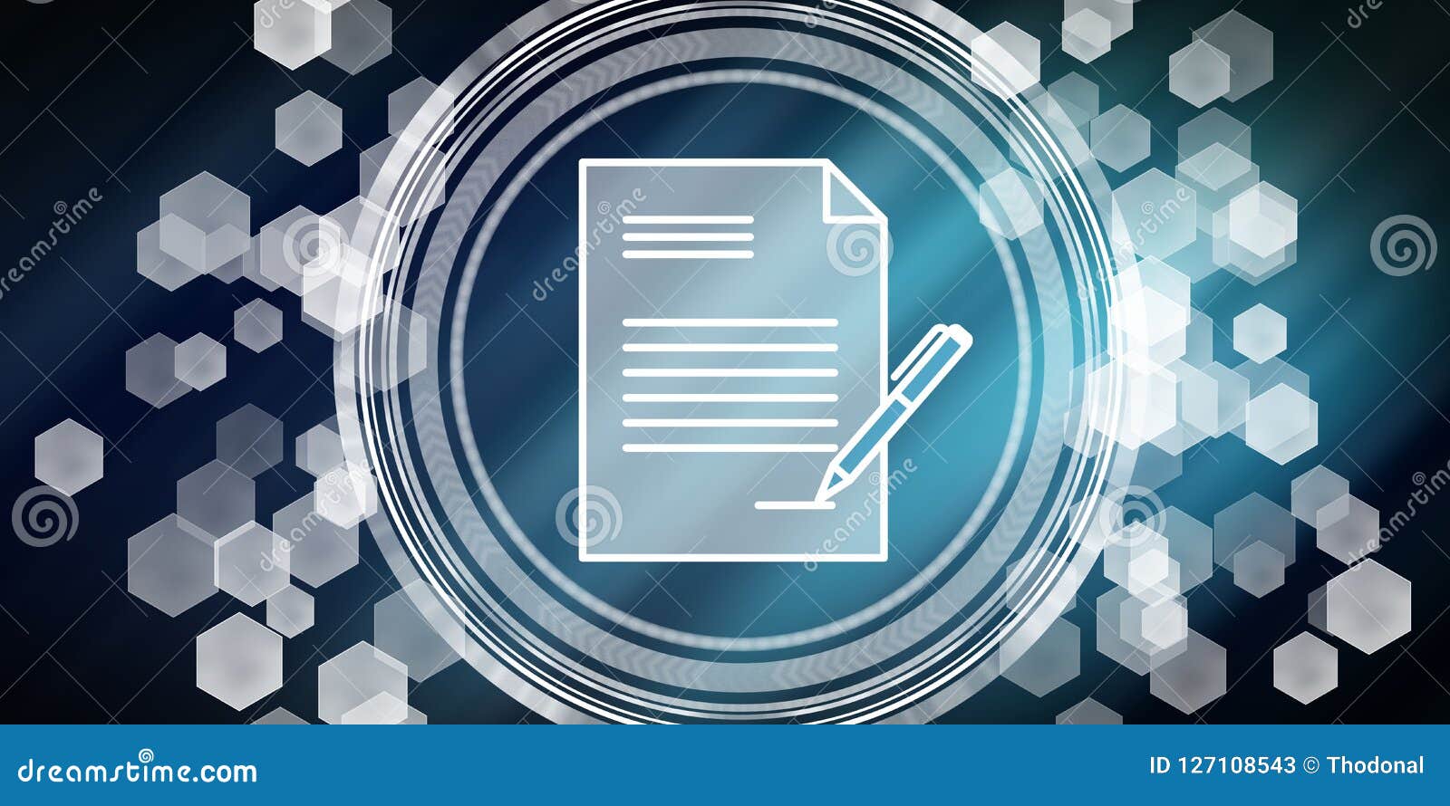 Concept of smart contract stock illustration. Illustration of chain ...