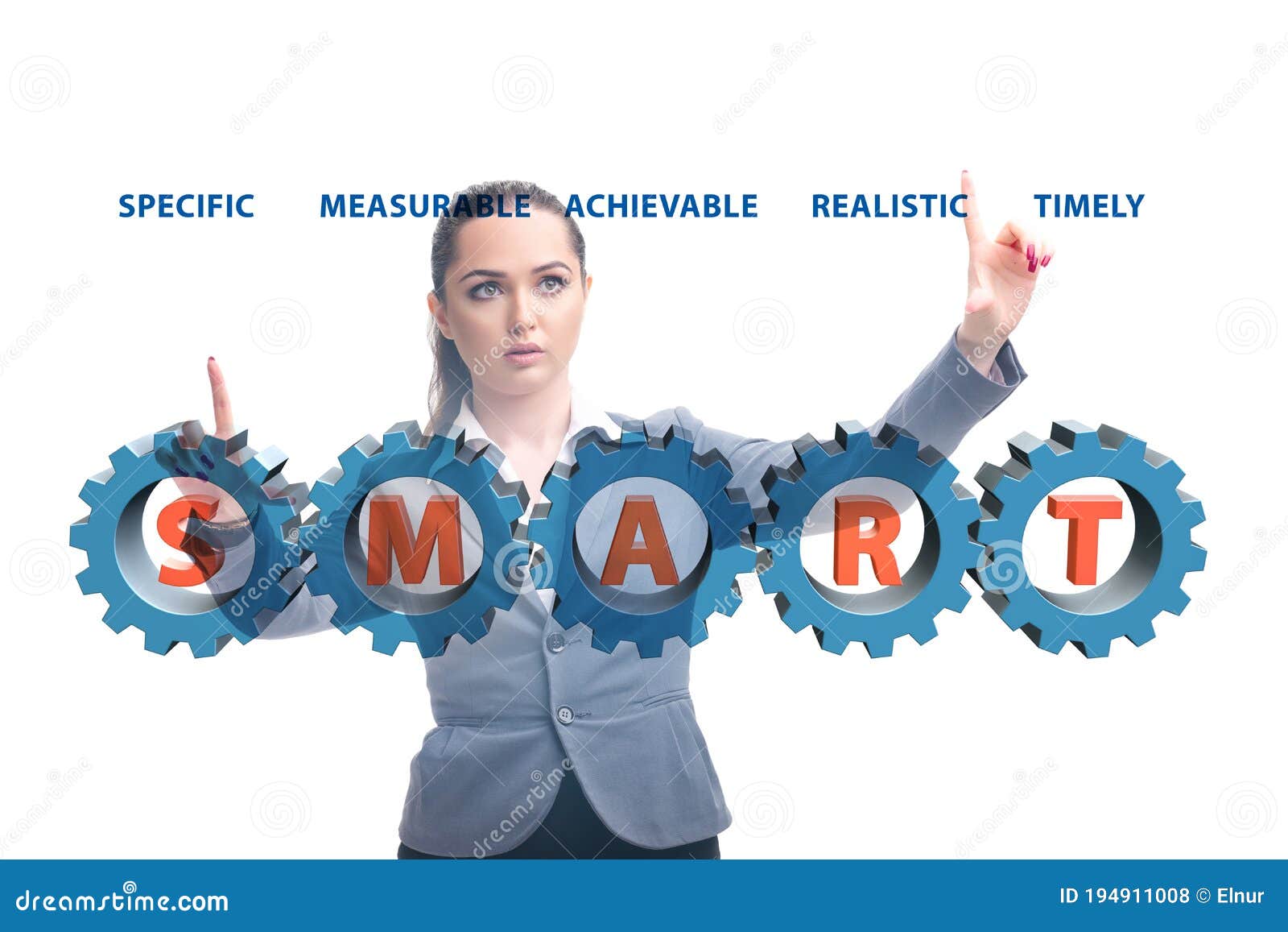 Concept of SMART Objectives in Performance Management Stock Photo ...