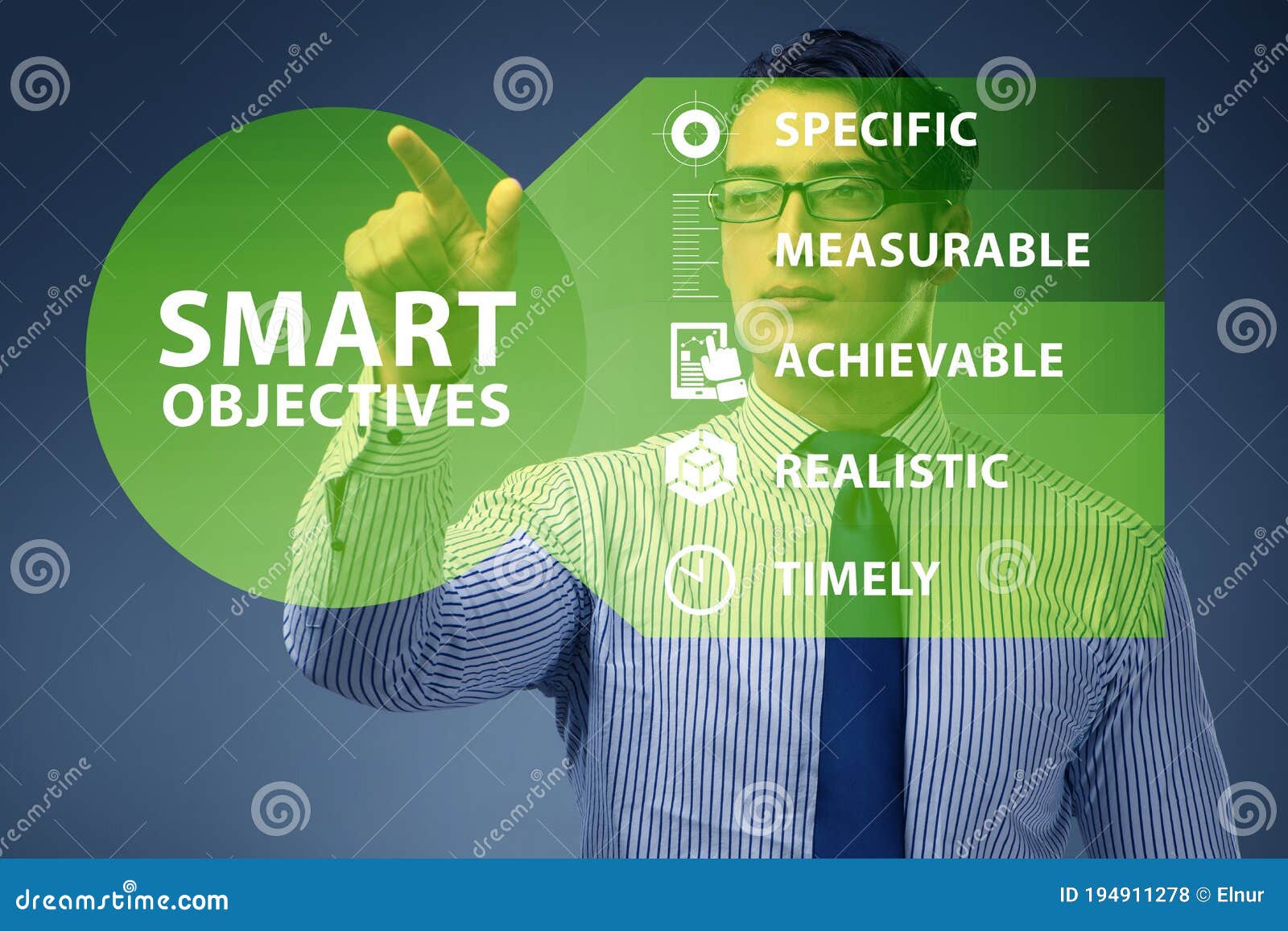 Concept of Smart Objectives in Performance Management Stock Photo ...