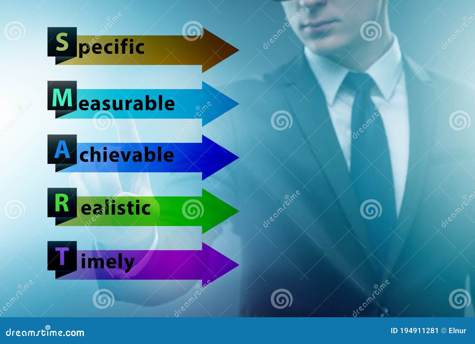 Concept of Smart Objectives in Performance Management Stock Image ...