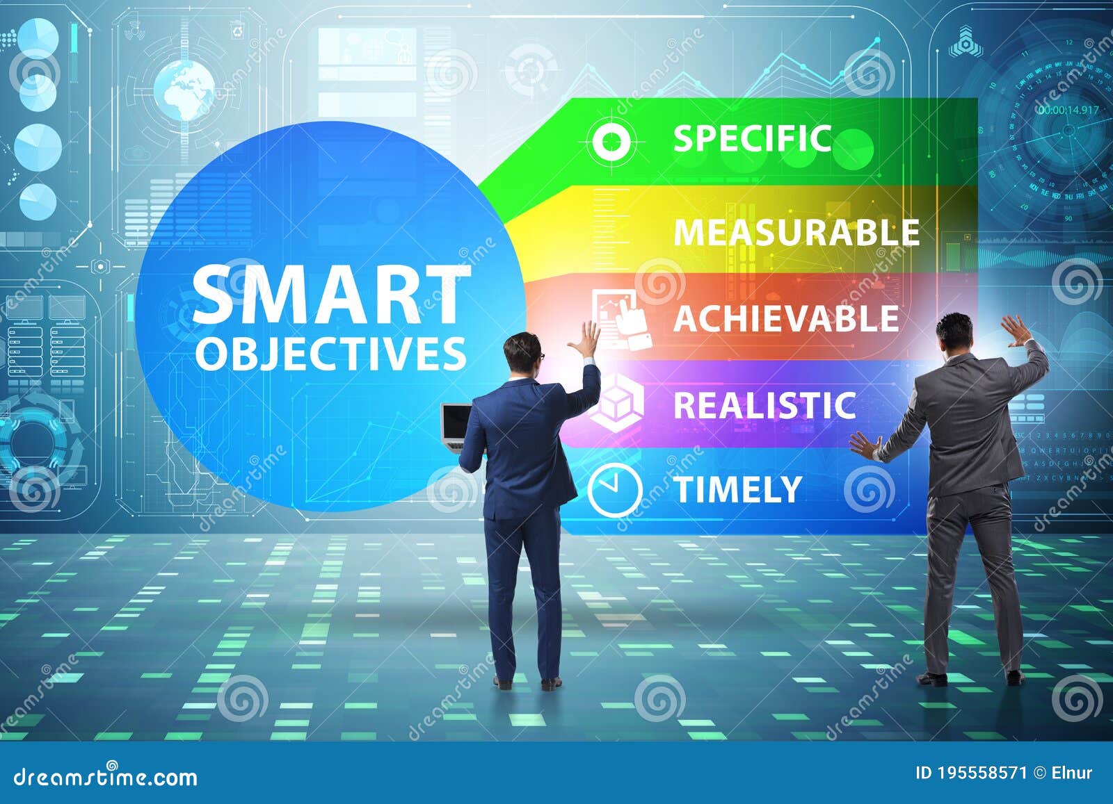 Concept of SMART Objectives in Performance Management Stock Image ...