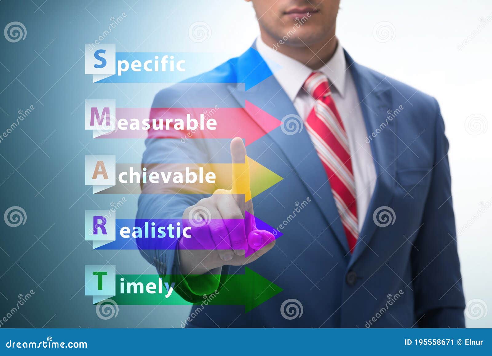Concept of Smart Objectives in Performance Management Stock Image ...
