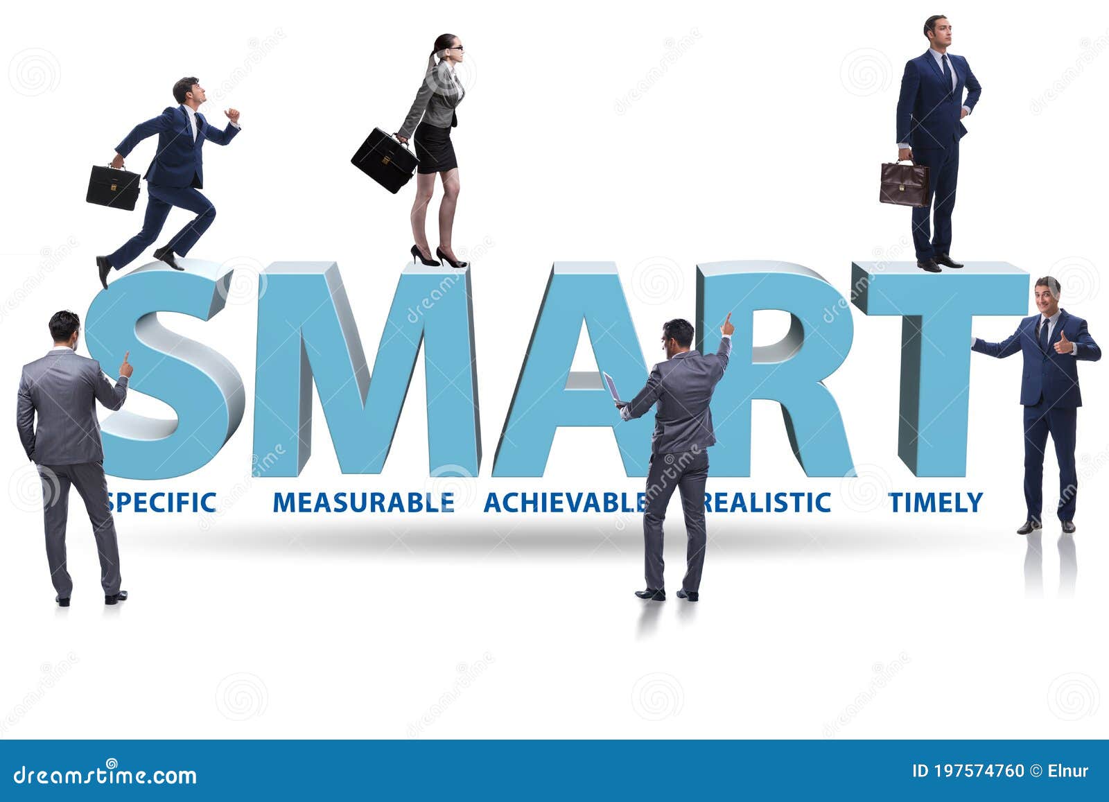 Concept of SMART Objectives in Performance Management Stock Photo ...