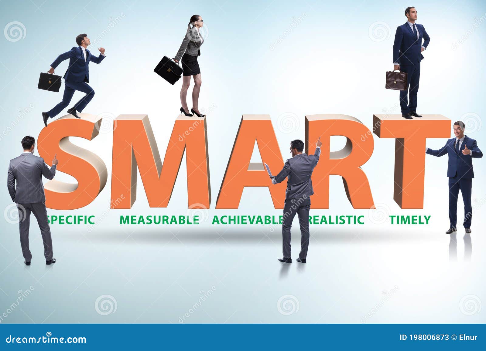 Concept of SMART Objectives in Performance Management Stock Image ...