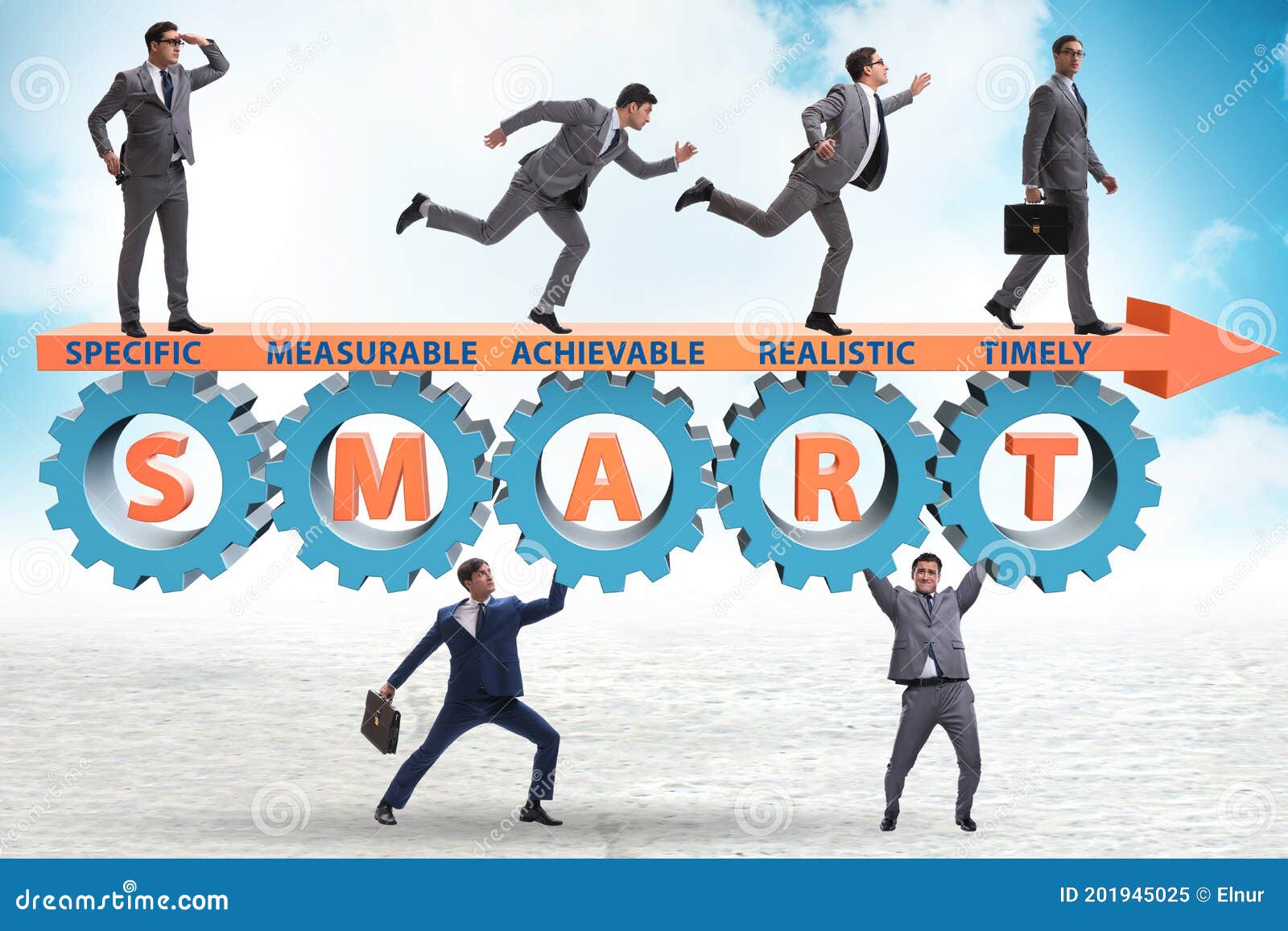 Concept of SMART Objectives in Performance Management Stock Image ...