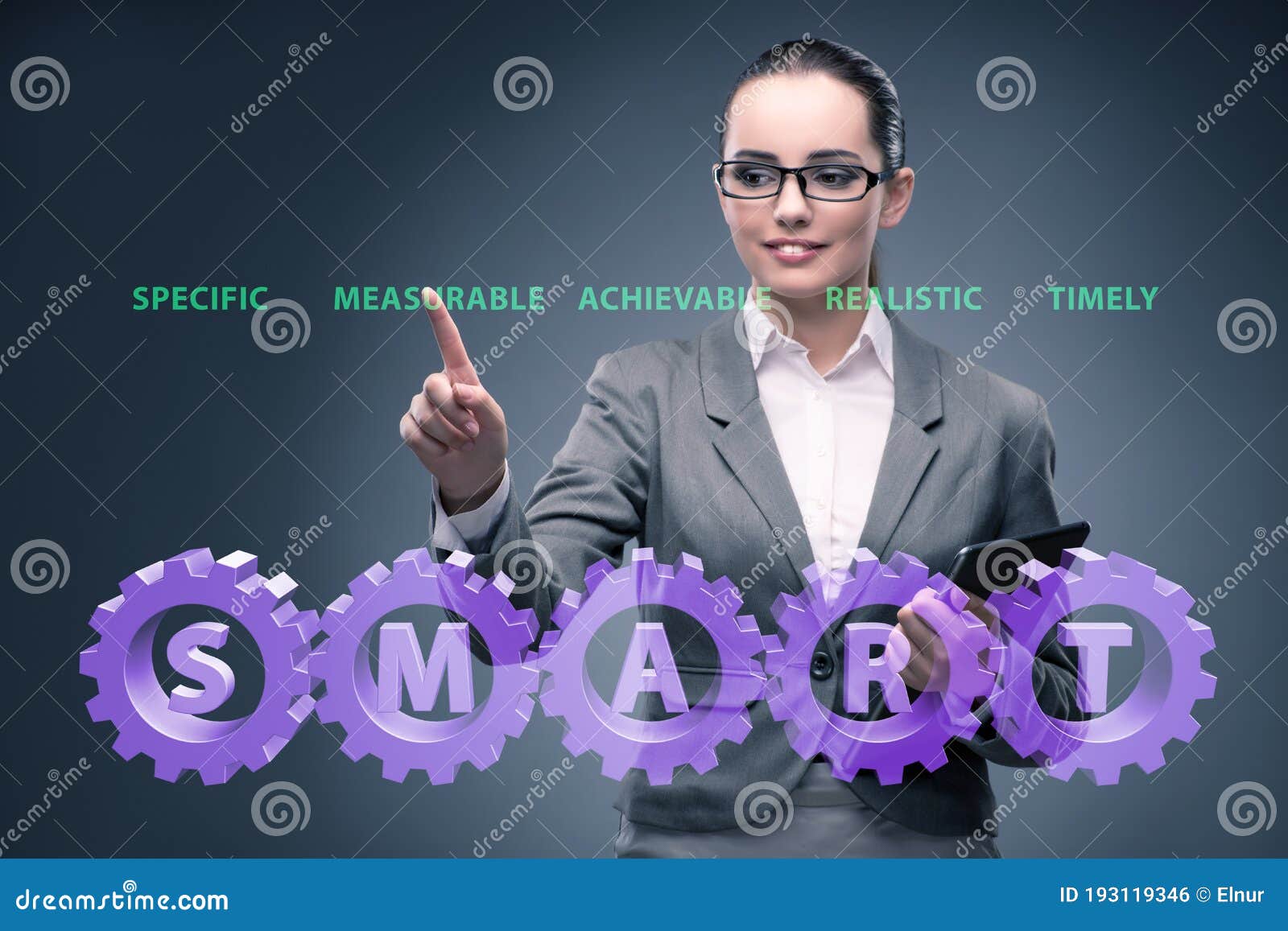 Concept of SMART Objectives in Performance Management Stock Photo ...