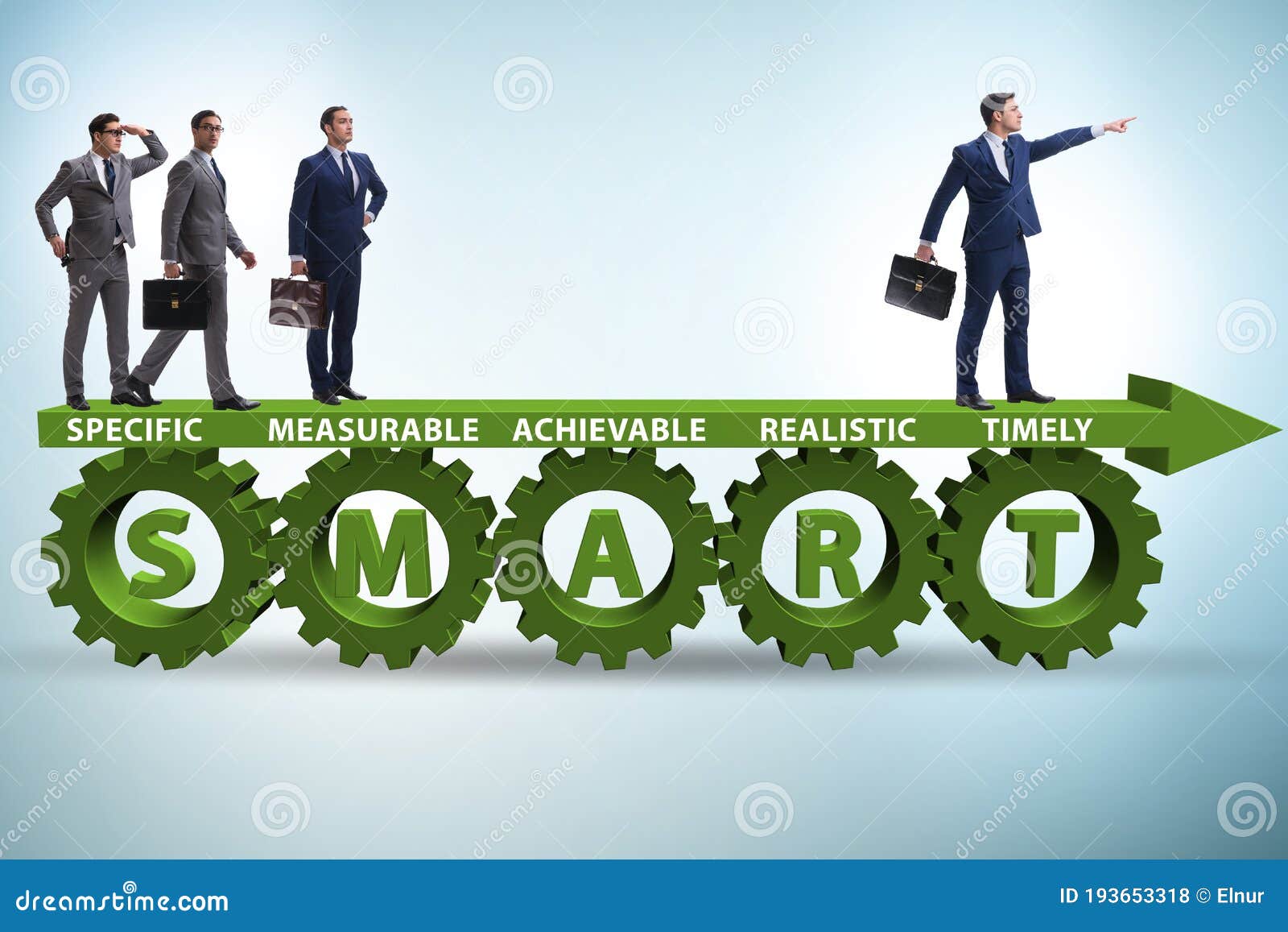 Concept of SMART Objectives in Performance Management Stock Photo ...
