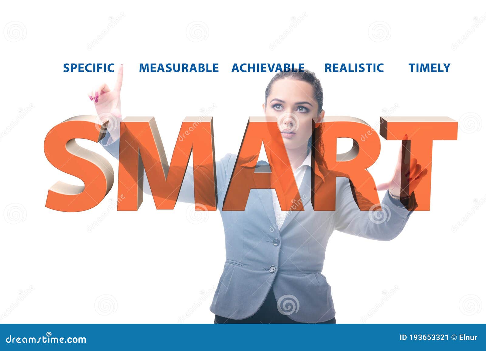 Concept of SMART Objectives in Performance Management Stock Image ...