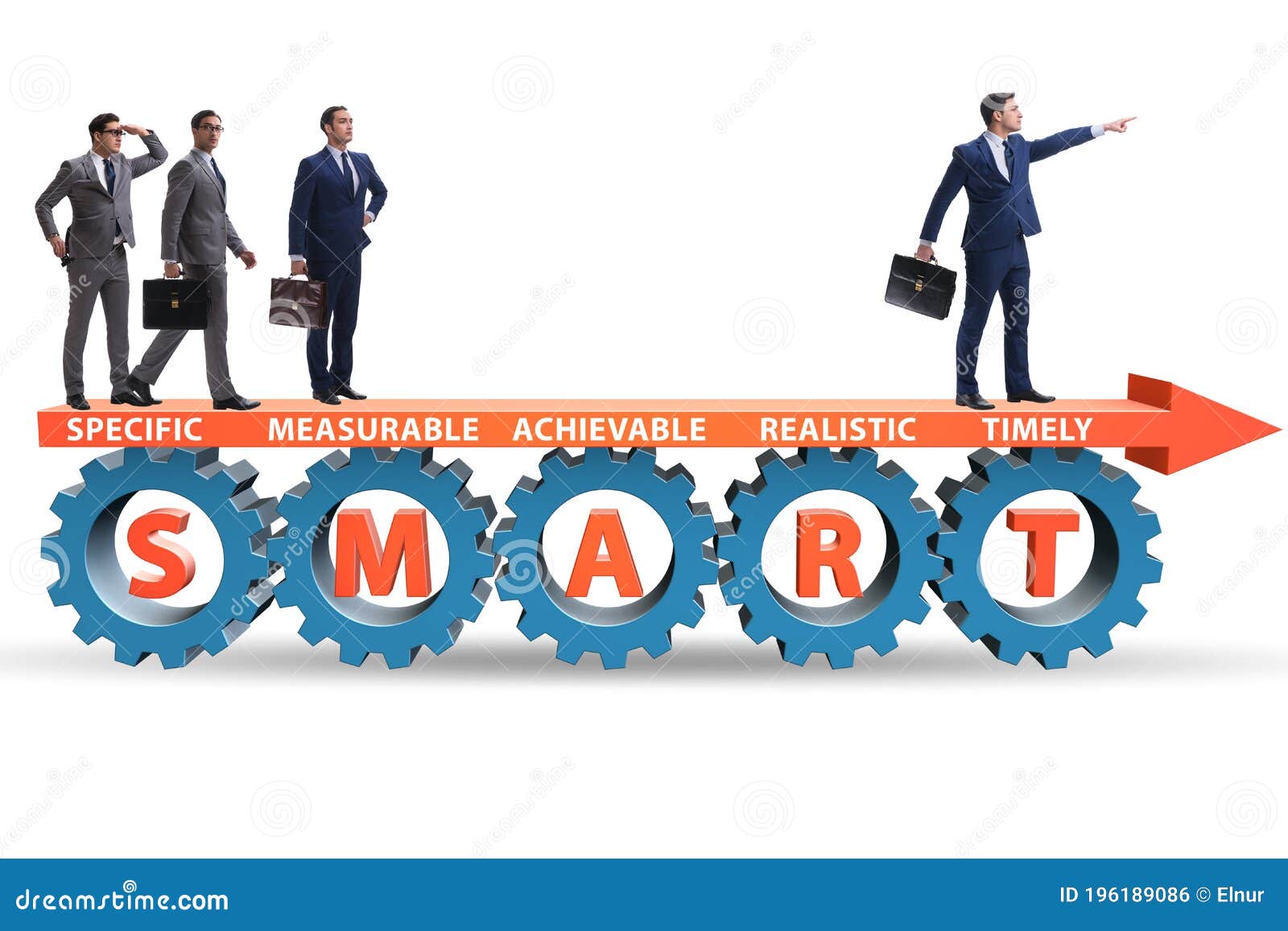 Concept of SMART Objectives in Performance Management Stock Photo ...