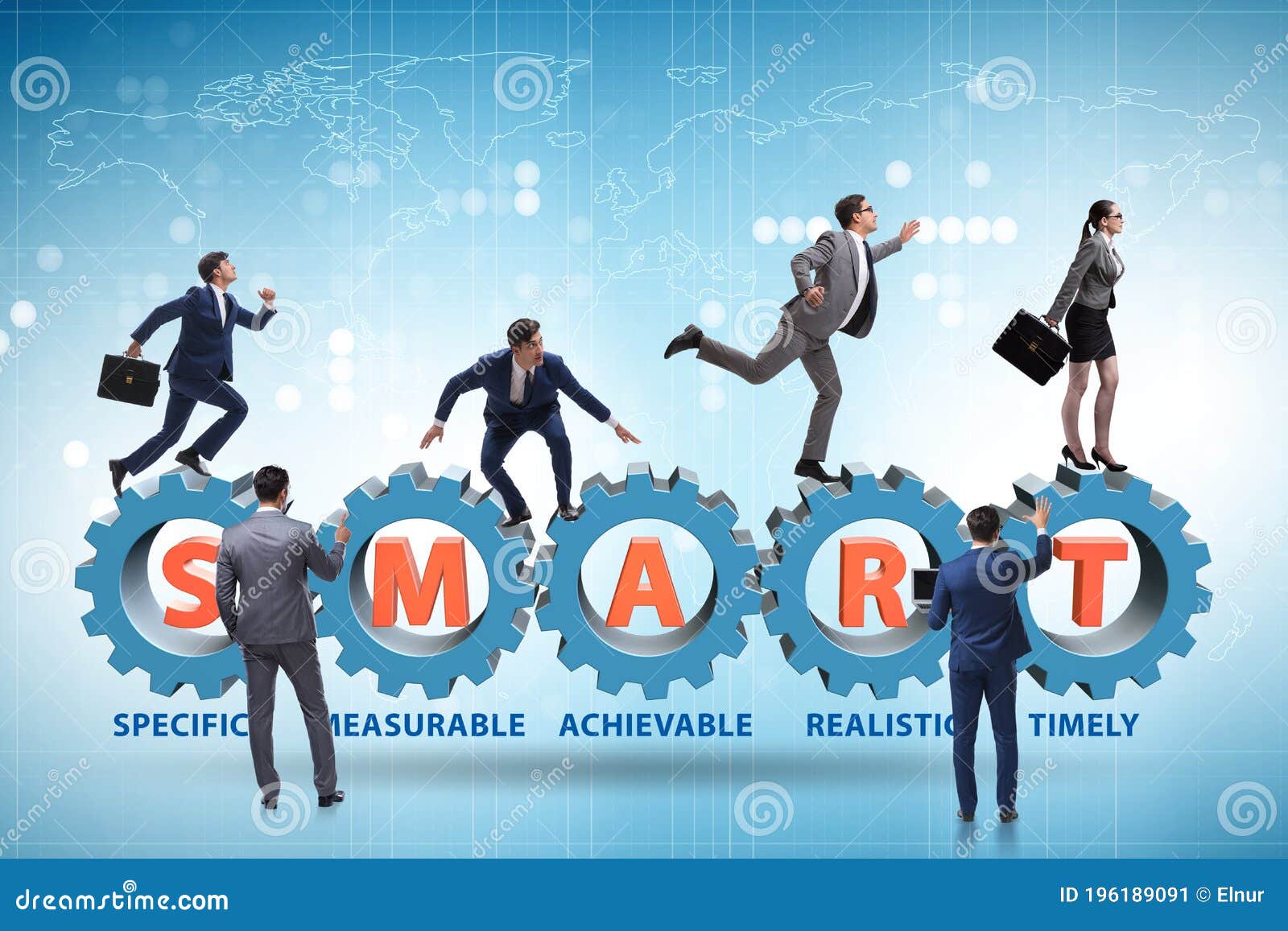 Concept of SMART Objectives in Performance Management Stock Image ...