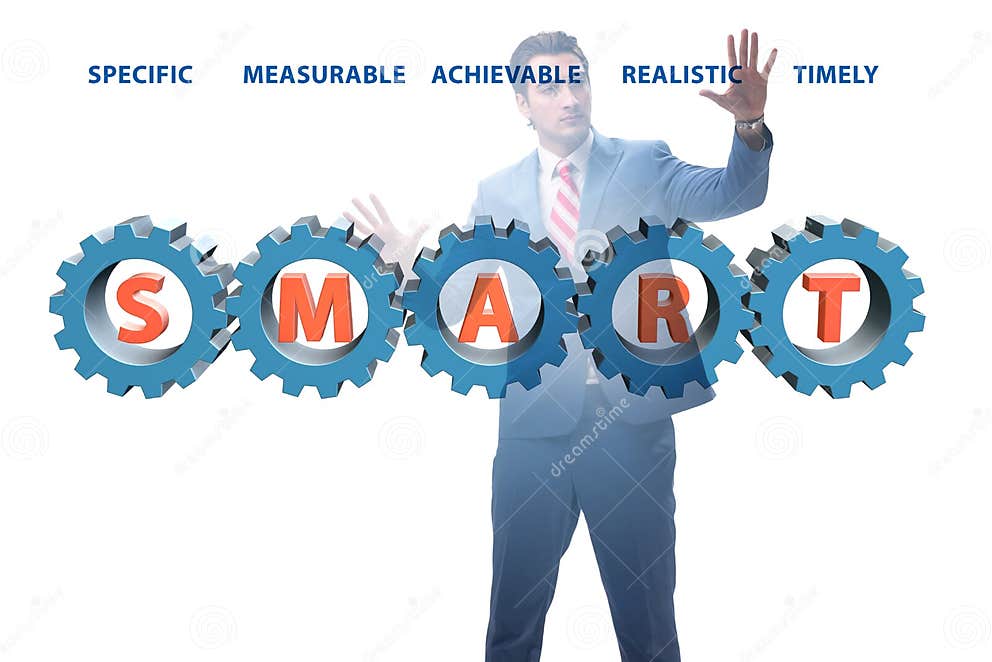 Concept of SMART Objectives in Performance Management Stock Image ...