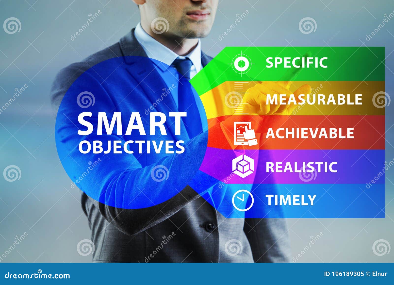 Concept of Smart Objectives in Performance Management Stock Image ...