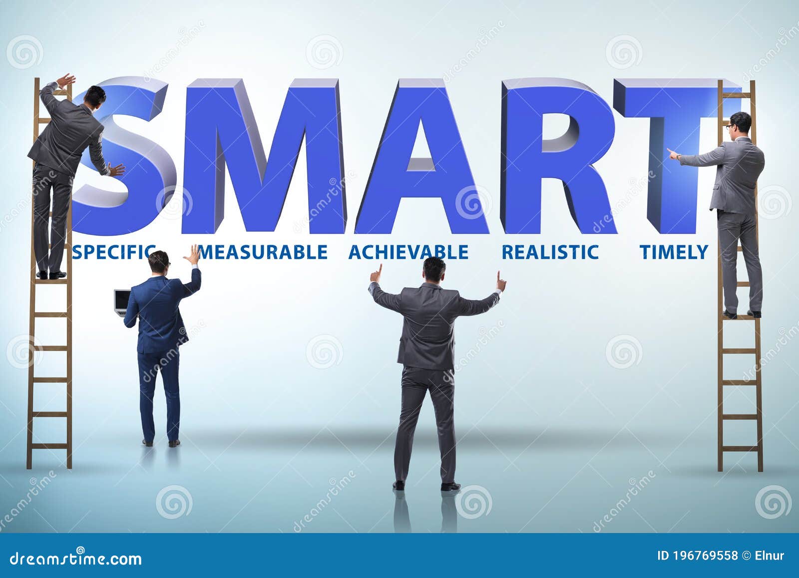 Concept of SMART Objectives in Performance Management Stock Photo ...