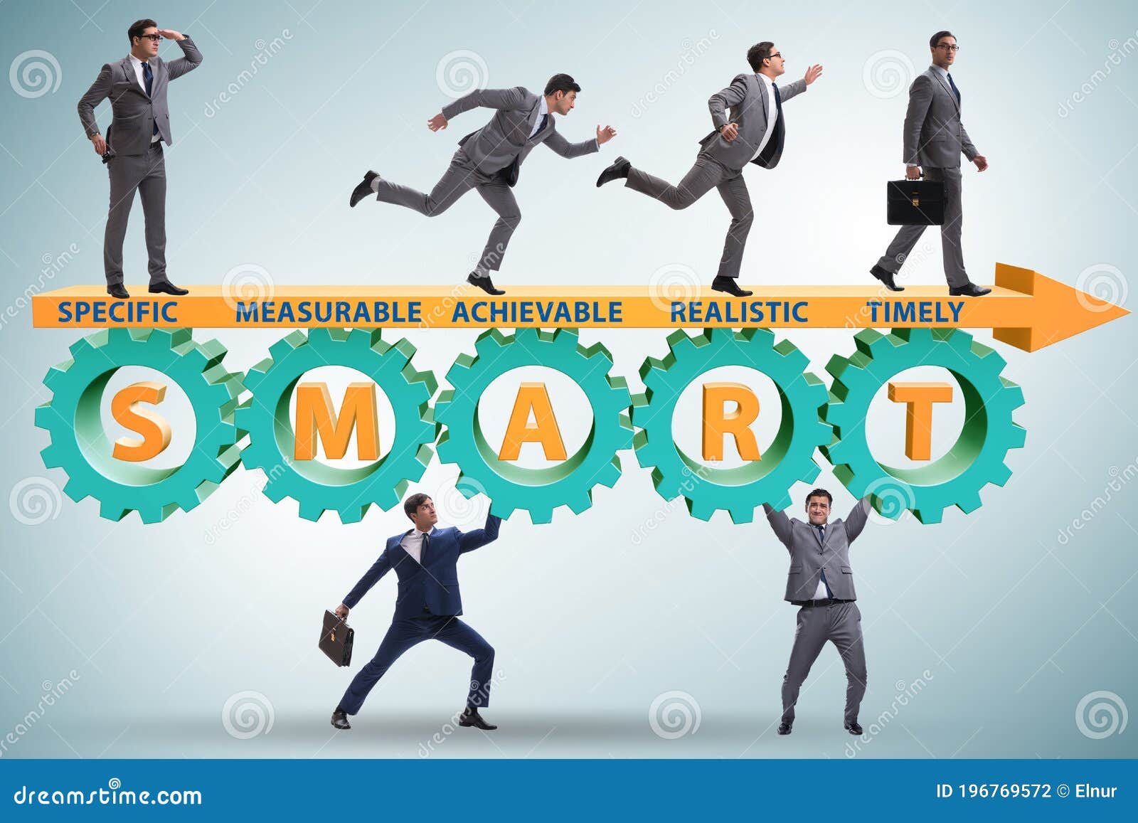 Concept of SMART Objectives in Performance Management Stock Photo ...