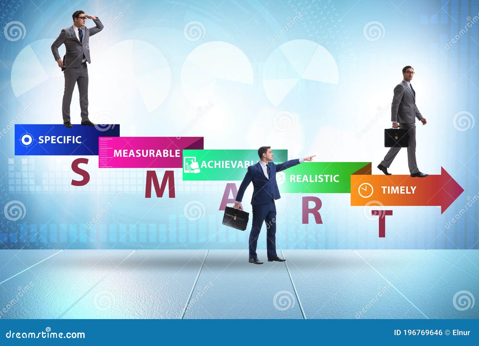 Concept of SMART Objectives in Performance Management Stock Photo ...