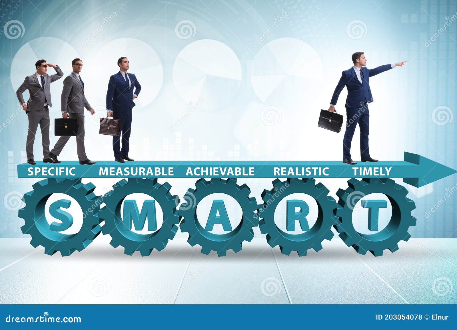 Concept of SMART Objectives in Performance Management Stock Photo ...