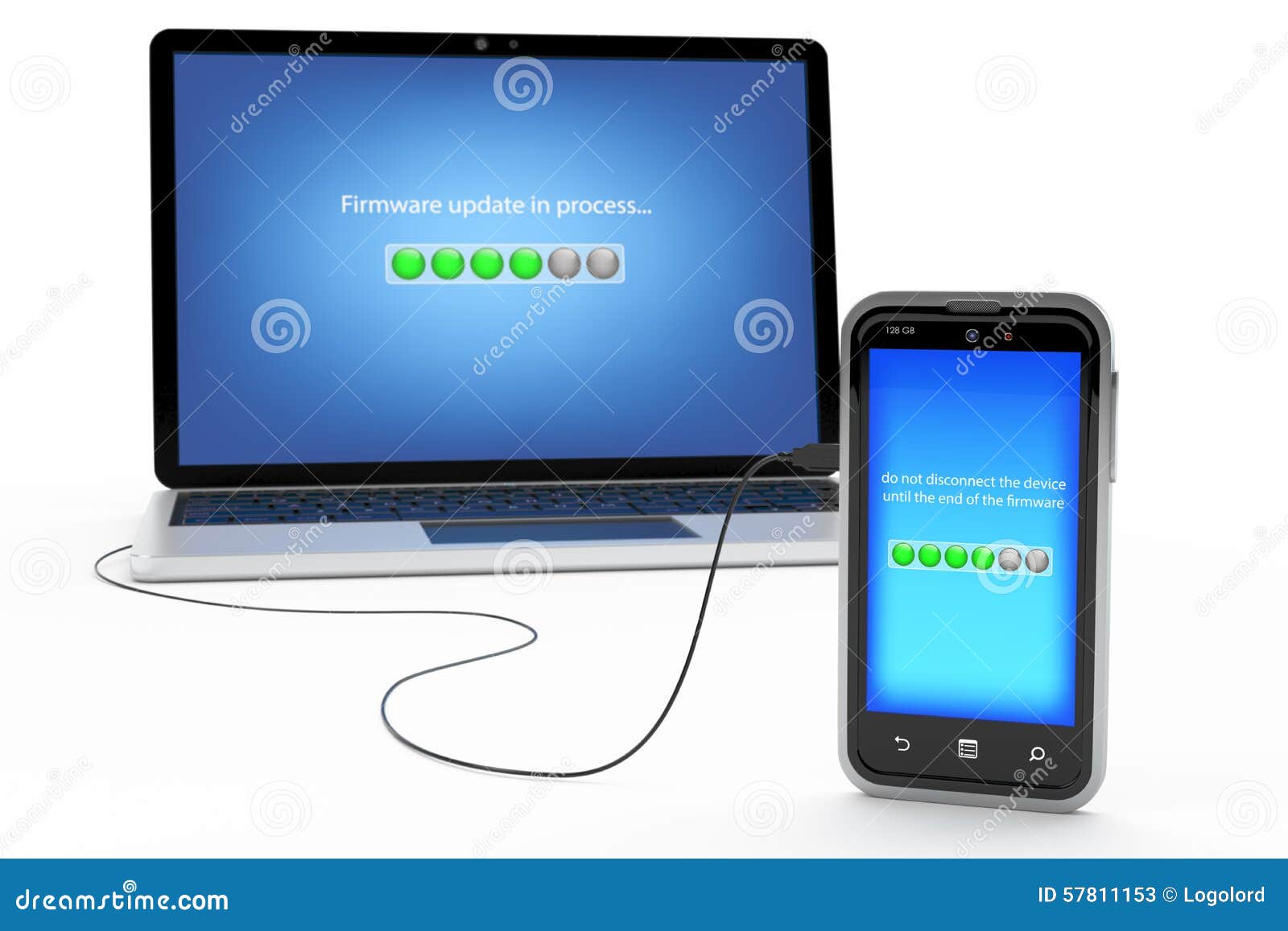 Concept of the Smartphone Operating System Updates Stock Illustration ...