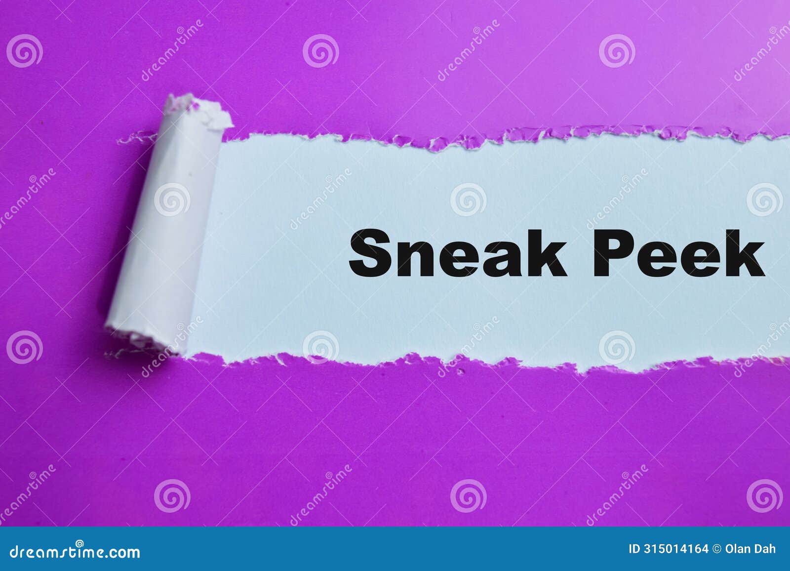 Concept of Sneak Peek Text Written in Torn Paper Stock Photo - Image of ...
