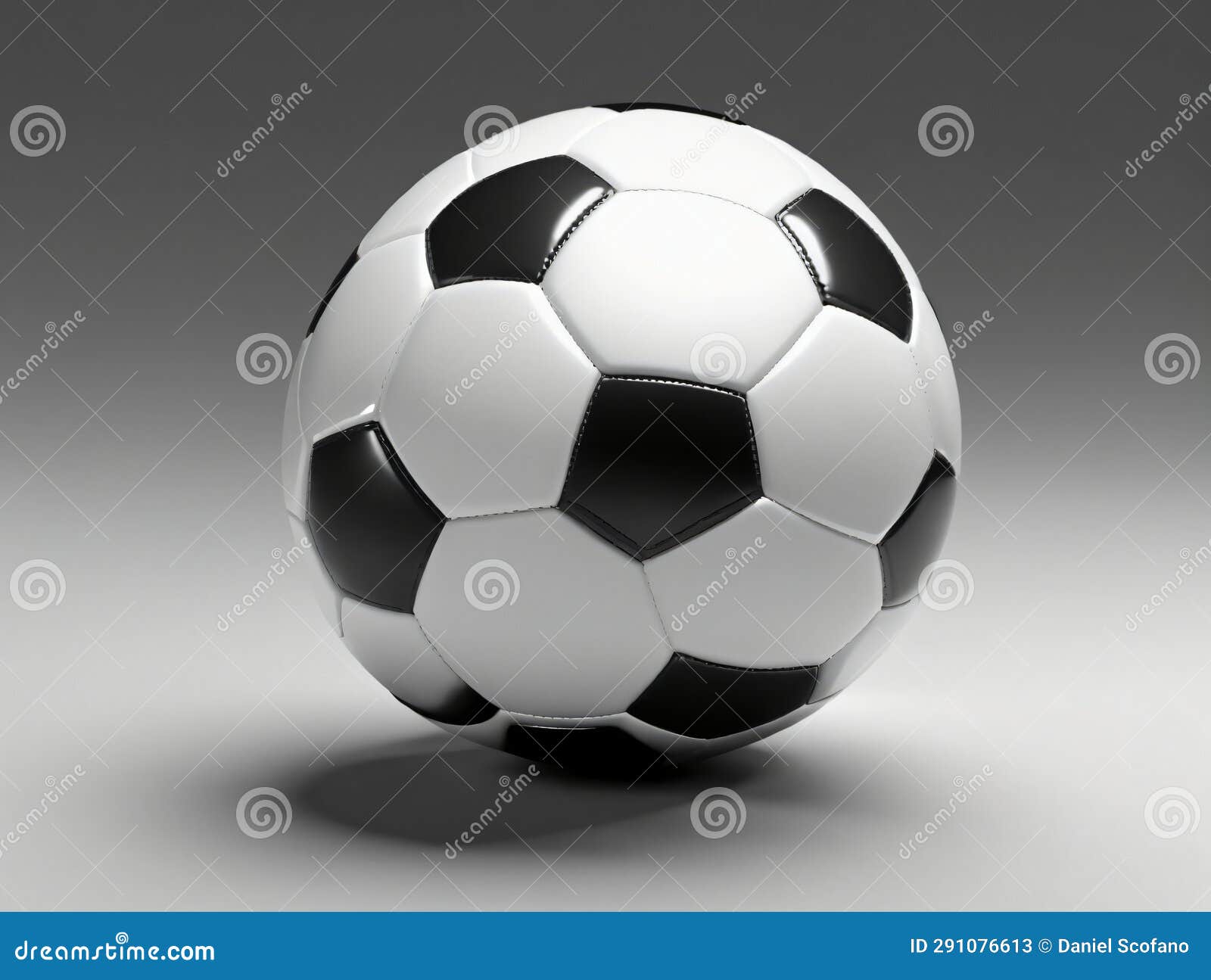 Soccer Ball on a Gray Background. Generative AI Stock Illustration ...