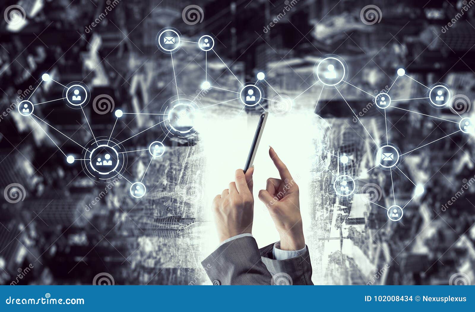 Concept of Social Connection Technologies Stock Photo - Image of ...