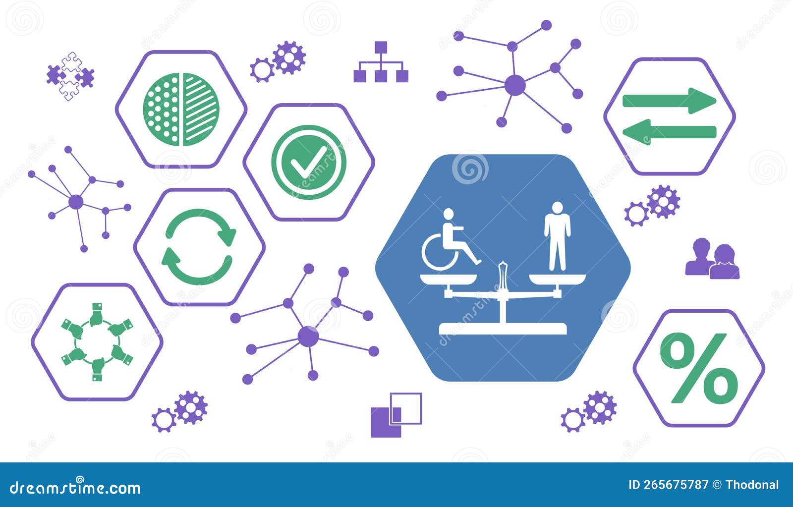 Concept of social equality stock illustration. Illustration of balance ...