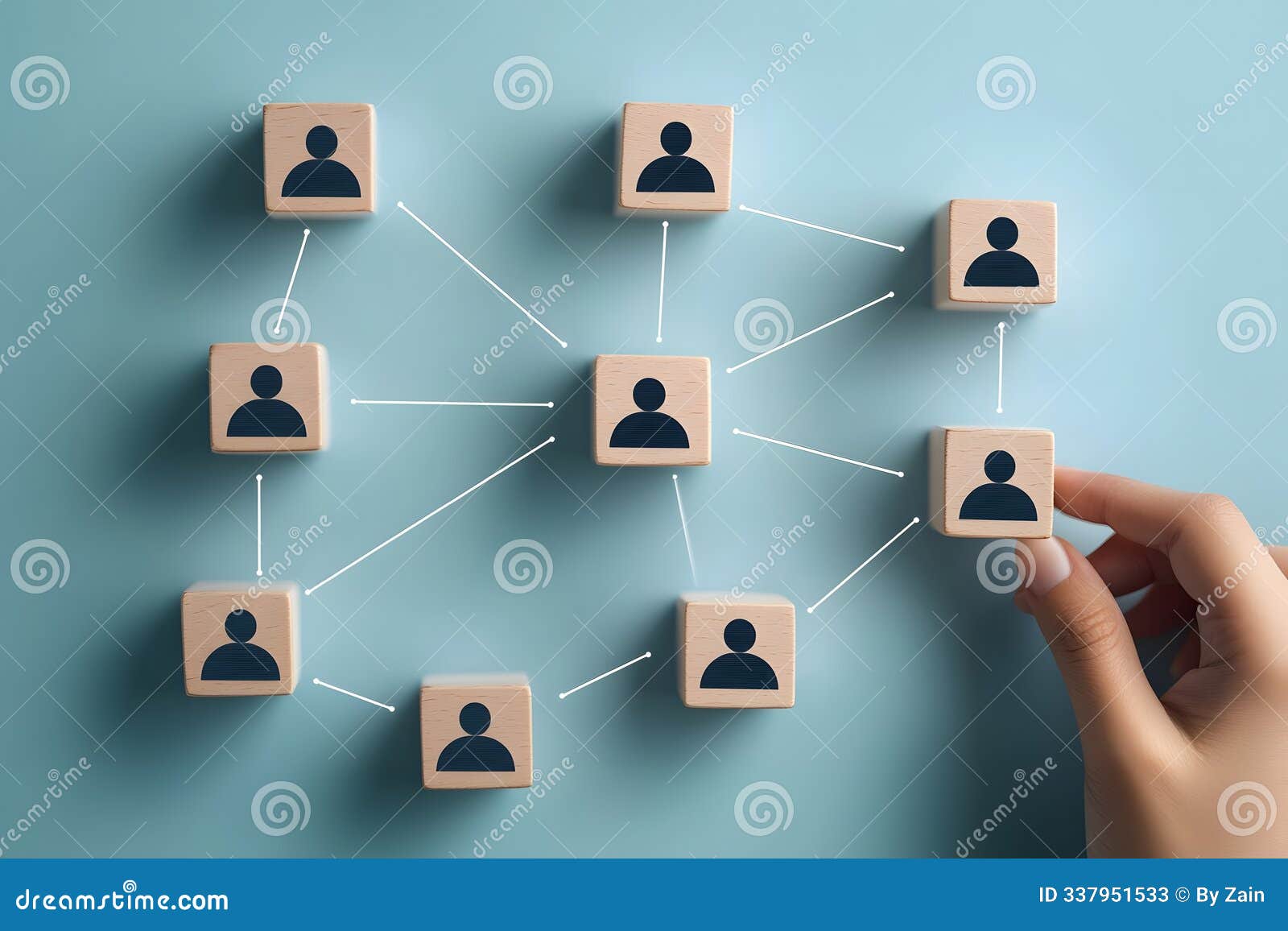 Concept of Social Network and Team Structure with Wooden Blocks ...