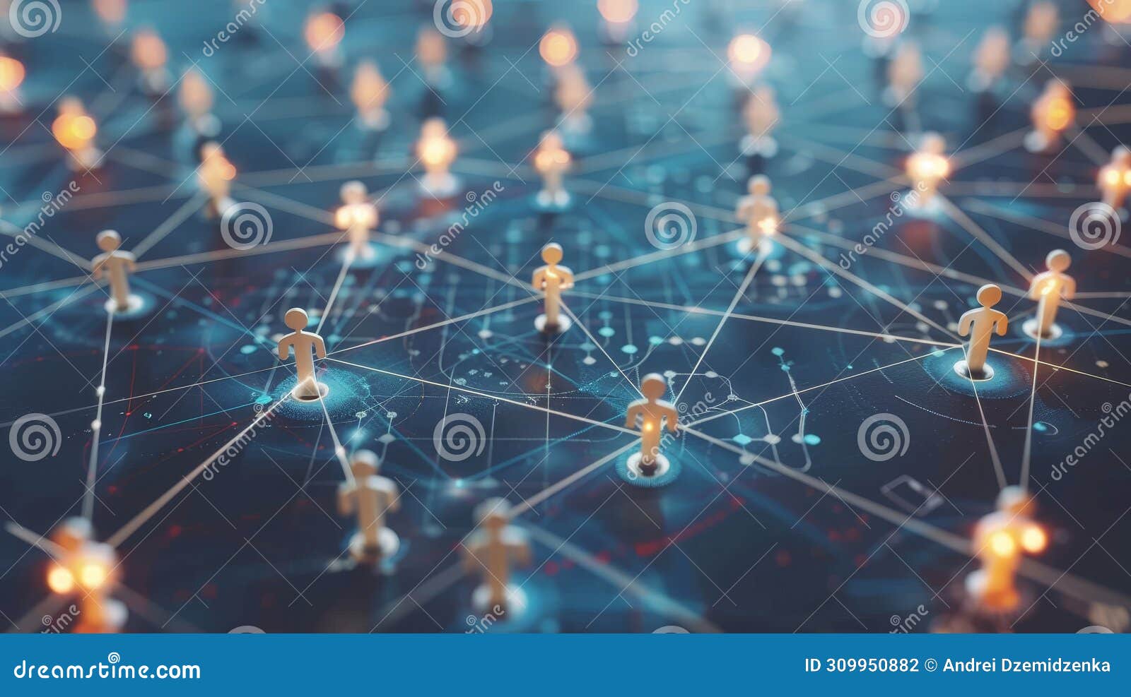 Concept of Social Networking Service. Communication Network Stock Photo ...