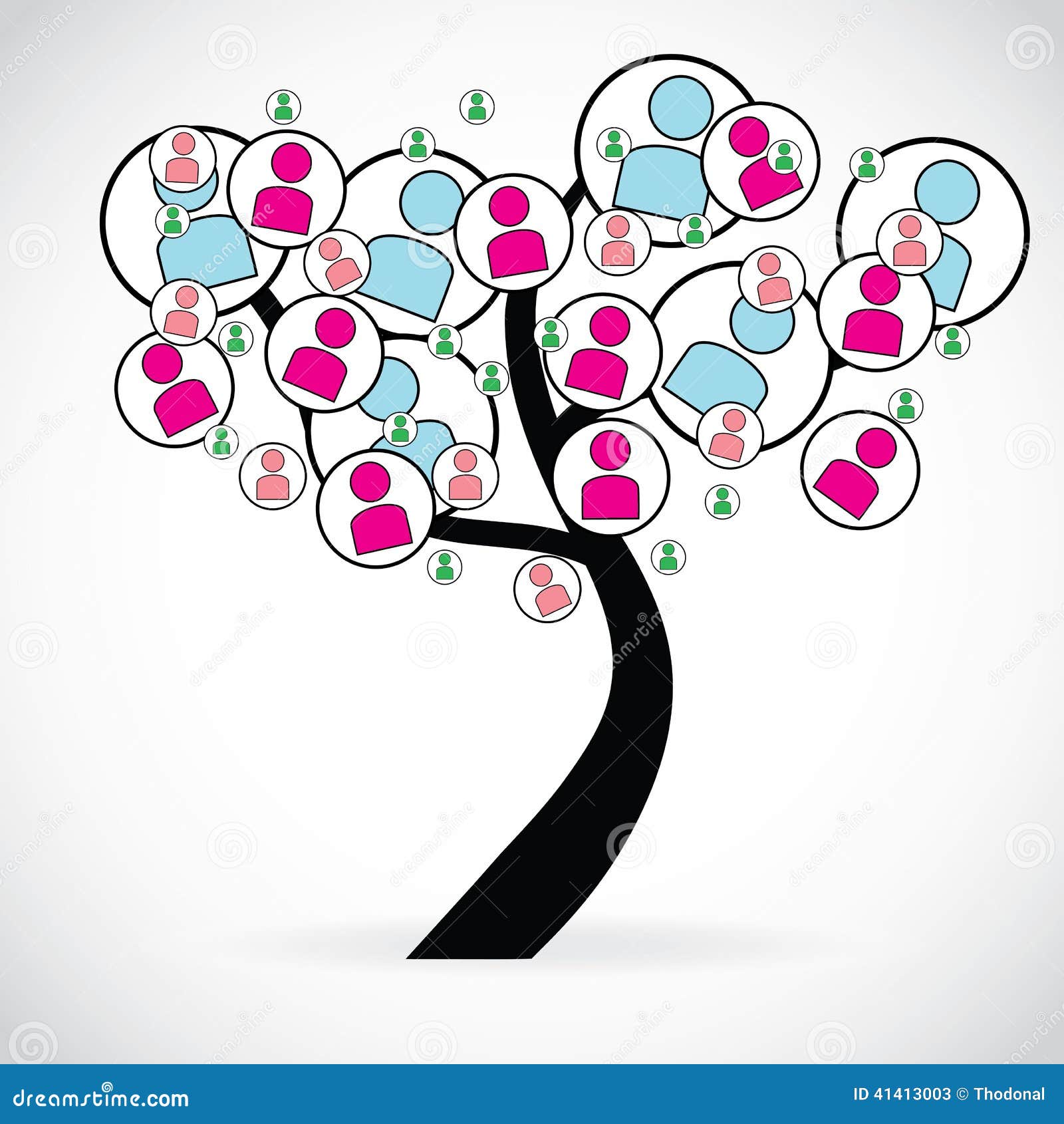 Concept of Social Networks through an Illustration with a Tree Stock ...