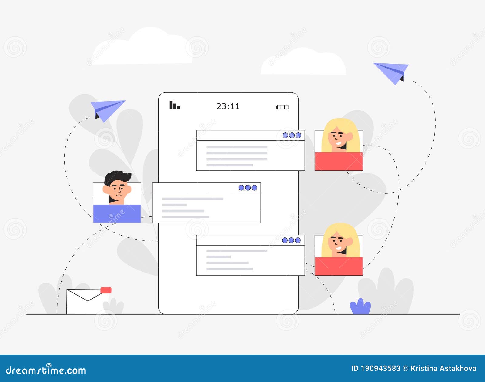 Chatting Frames Stock Illustrations – 398 Chatting Frames Stock ...