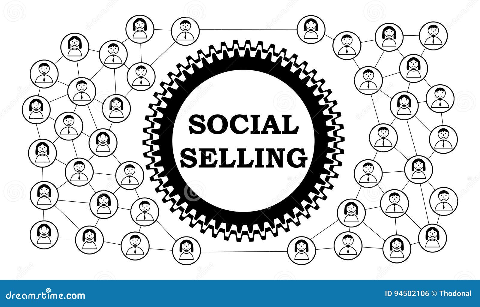 Concept of social selling stock illustration. Illustration of social ...