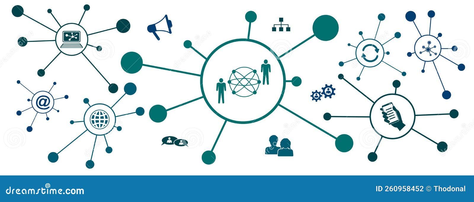 Concept of social web stock illustration. Illustration of device ...