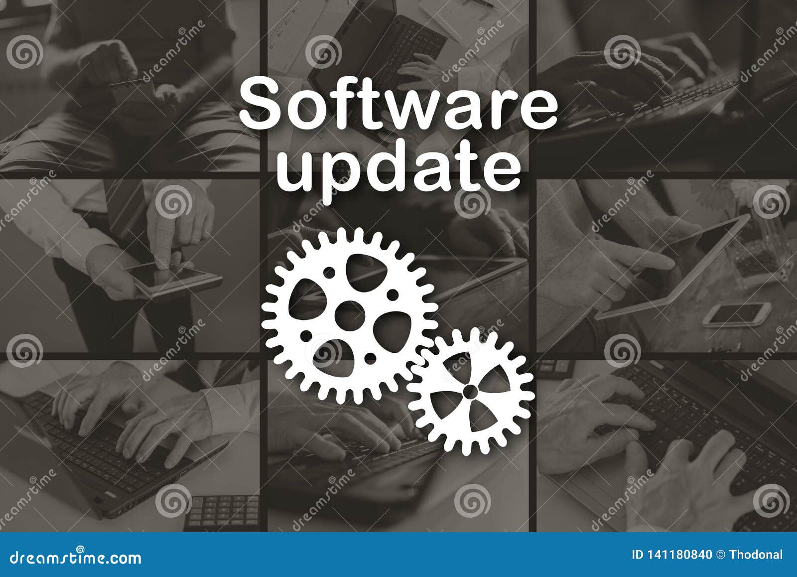 Concept of software update stock photo. Image of updates - 141180840