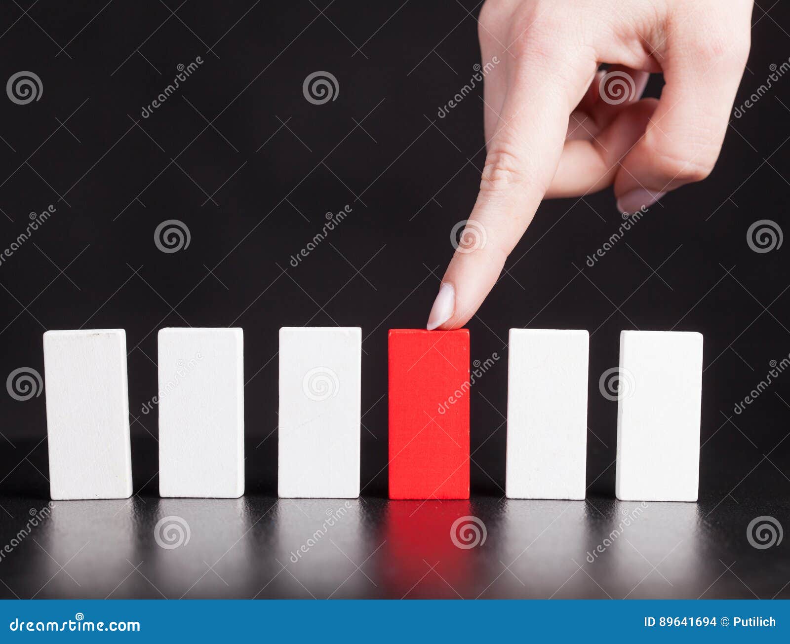 Concept for Solution To a Problem by Stopping the Domino Effect Stock ...