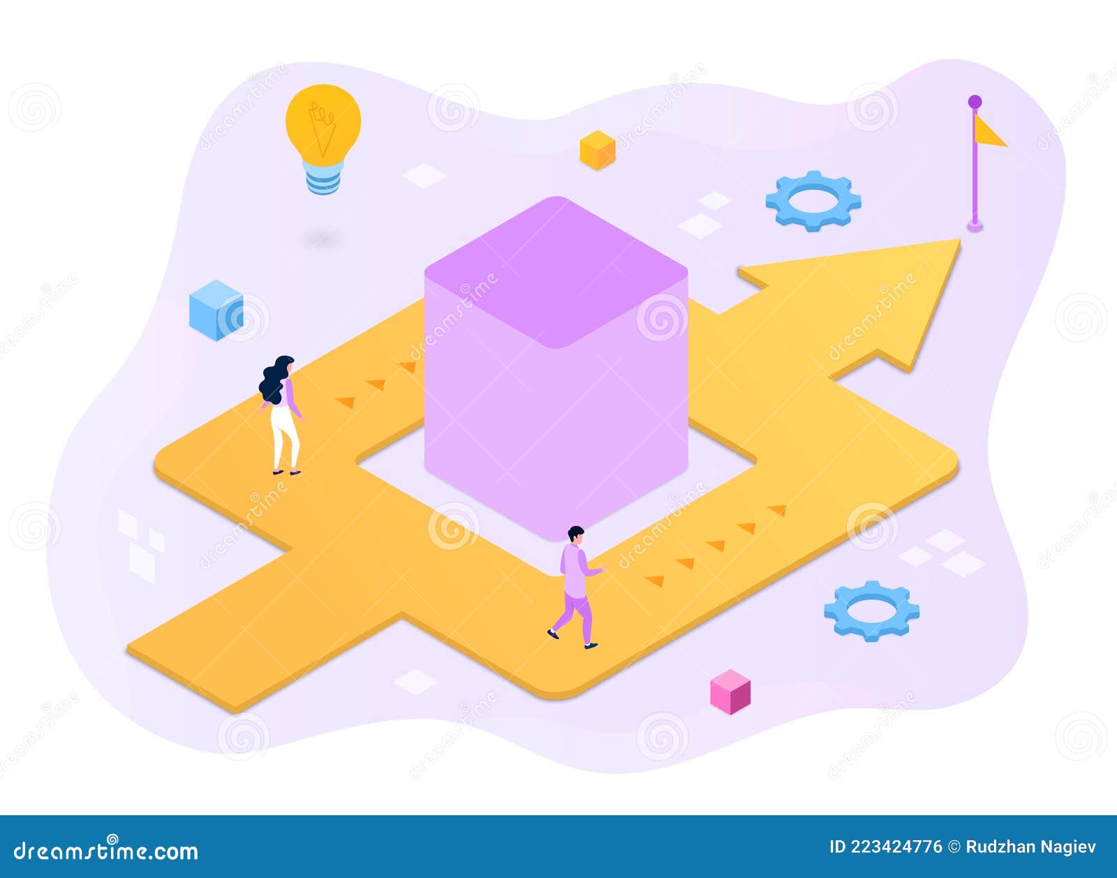 Concept of Solving Business Problems, Finding the Right Path Stock ...