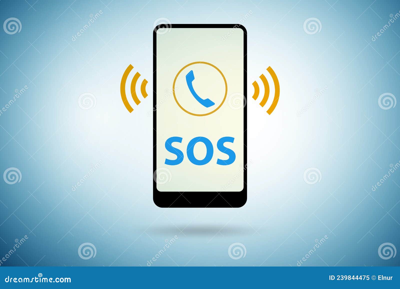Concept of SOS - Distress Call in Case of Danger Stock Illustration ...