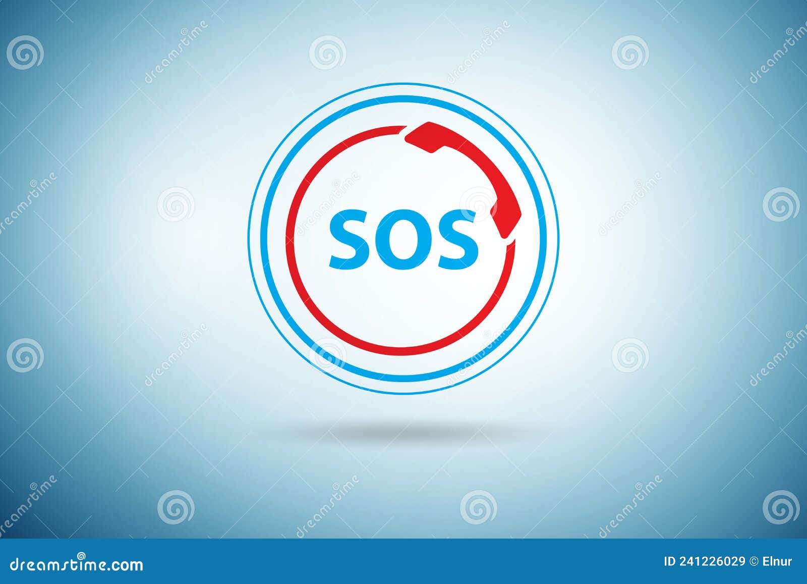 Concept of SOS - Distress Call in Case of Danger Stock Illustration ...