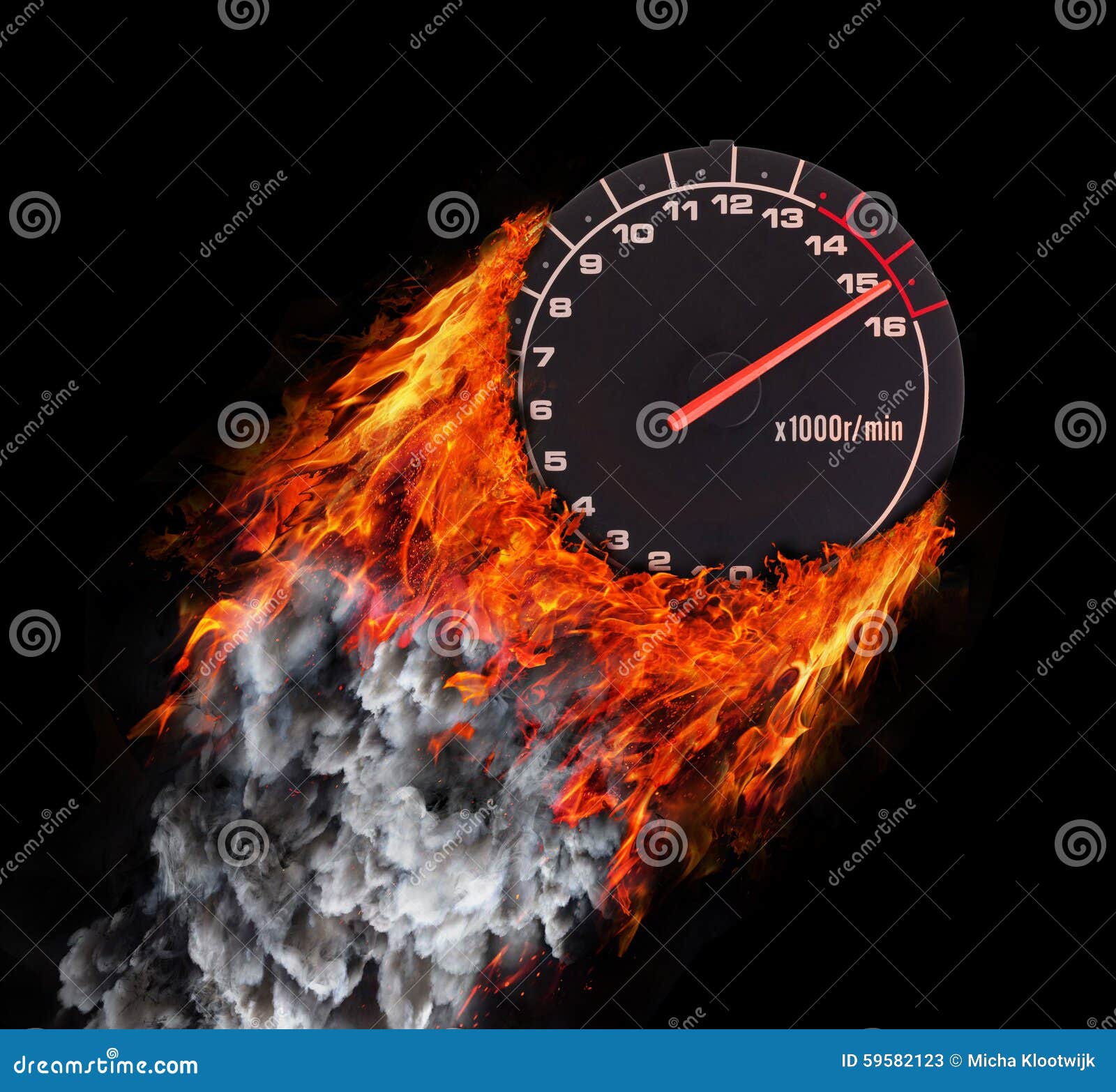 Concept of Speed - Trail of Fire and Smoke Stock Illustration ...