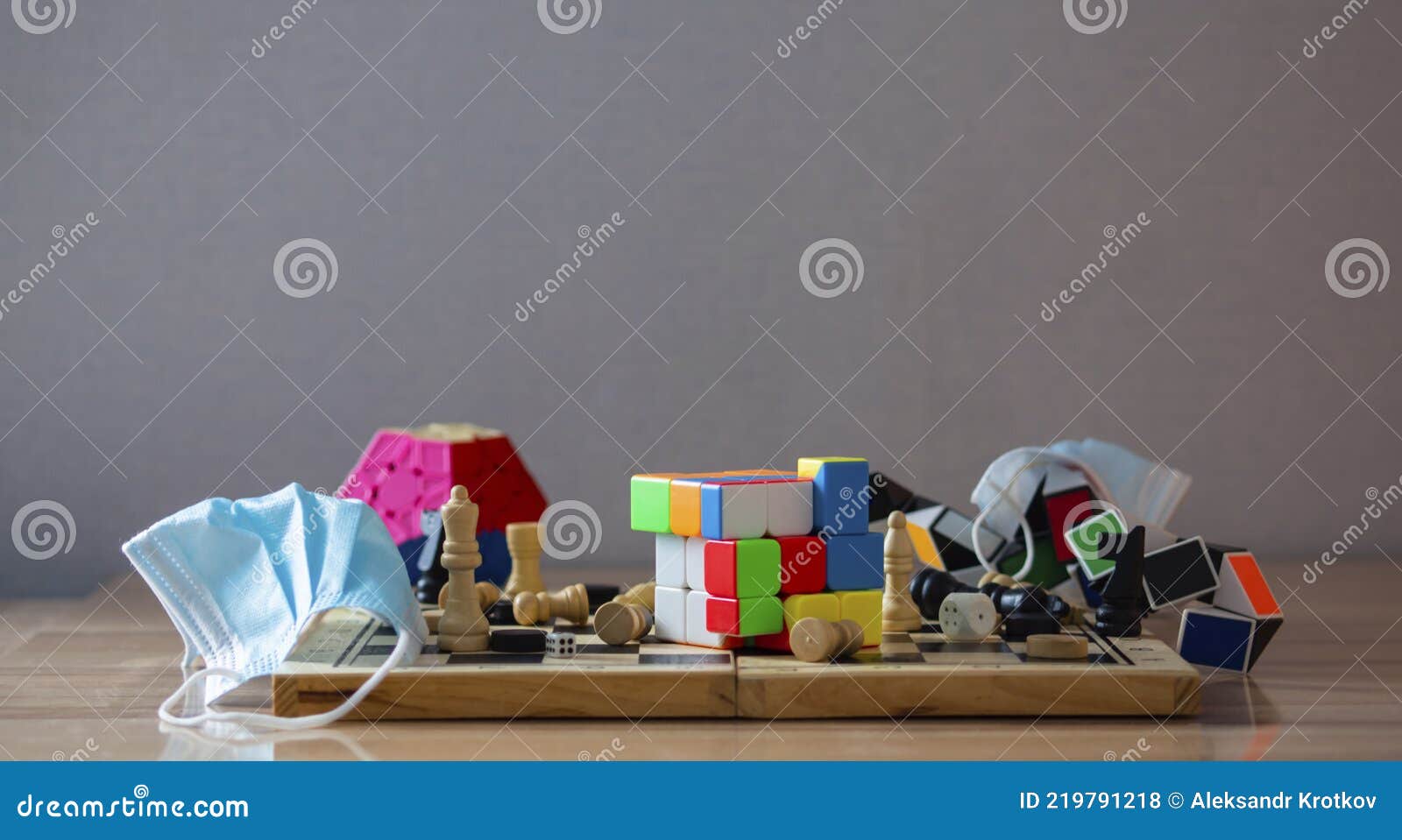 The Concept of Spending Time during Quarantine. on the Table is a ...