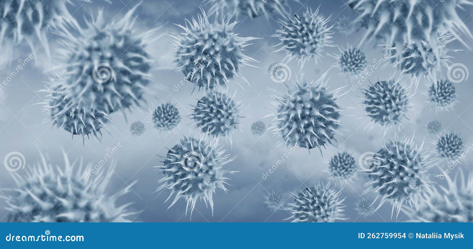 Spread Virus In Blood Inside Body. Infection And Destruction Of Human ...