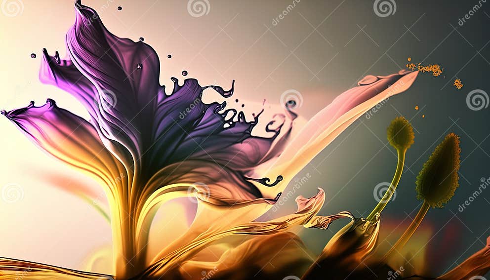 Spring - Abstract Flowers Flow Together with Colors, Gradient ...