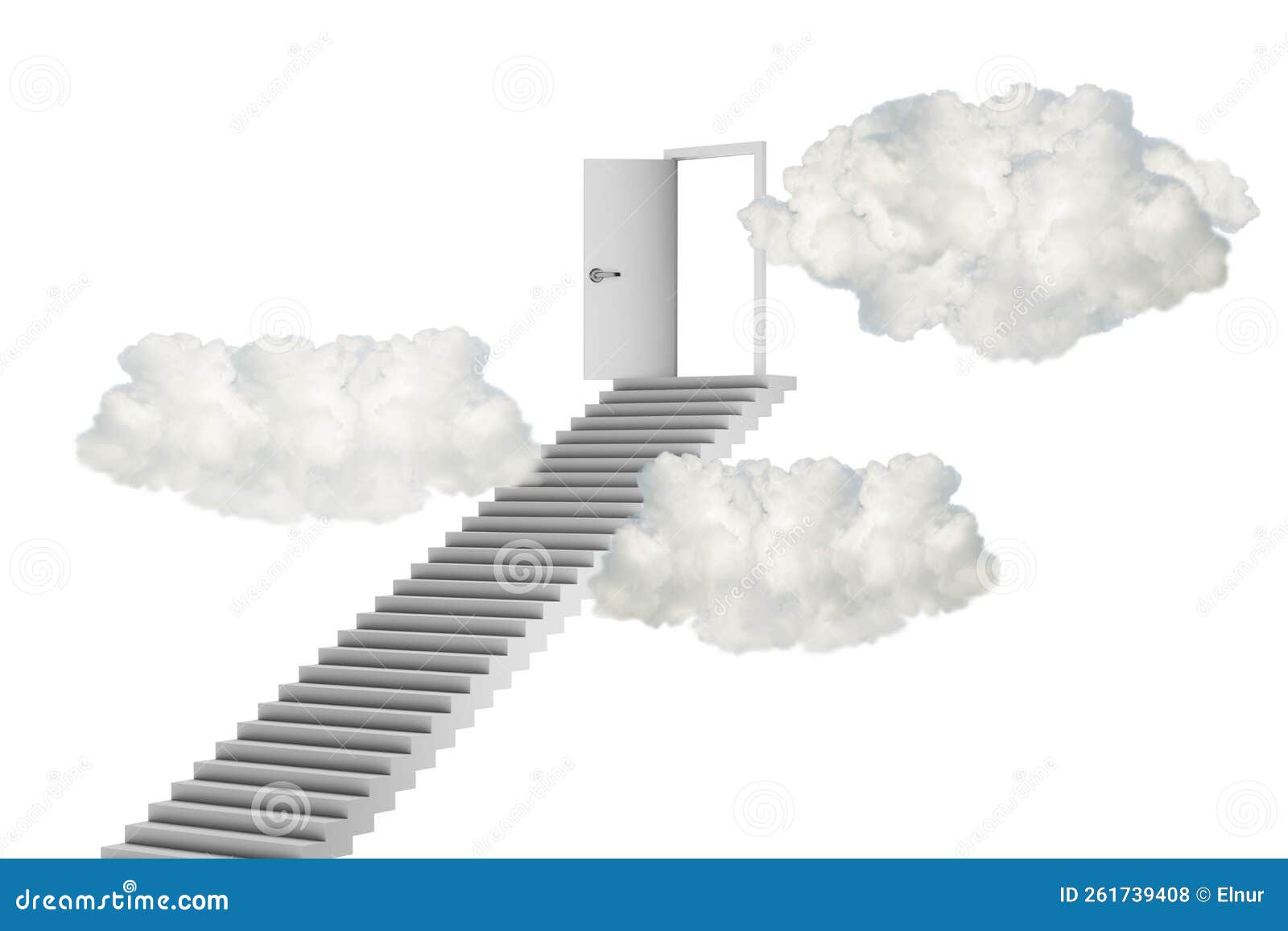 Concept of Stairs Leading Upstairs Stock Illustration - Illustration of ...