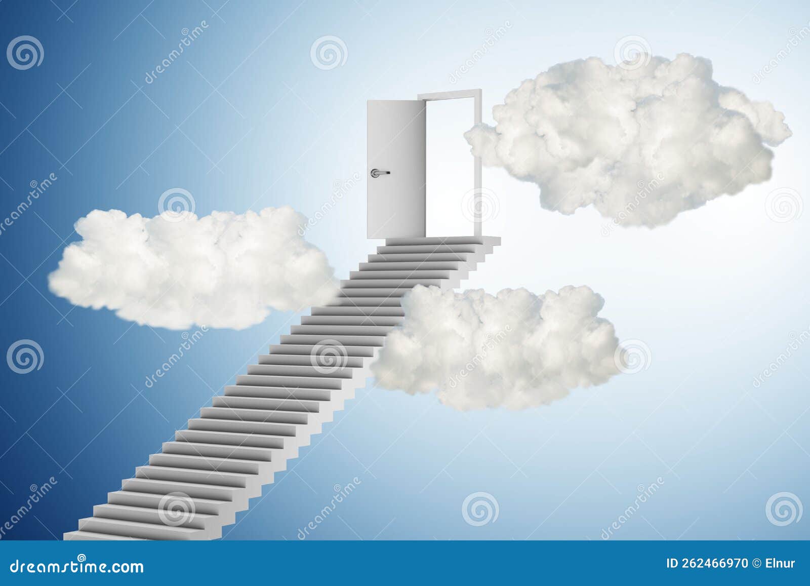 Concept of Stairs Leading Upstairs Stock Illustration - Illustration of ...