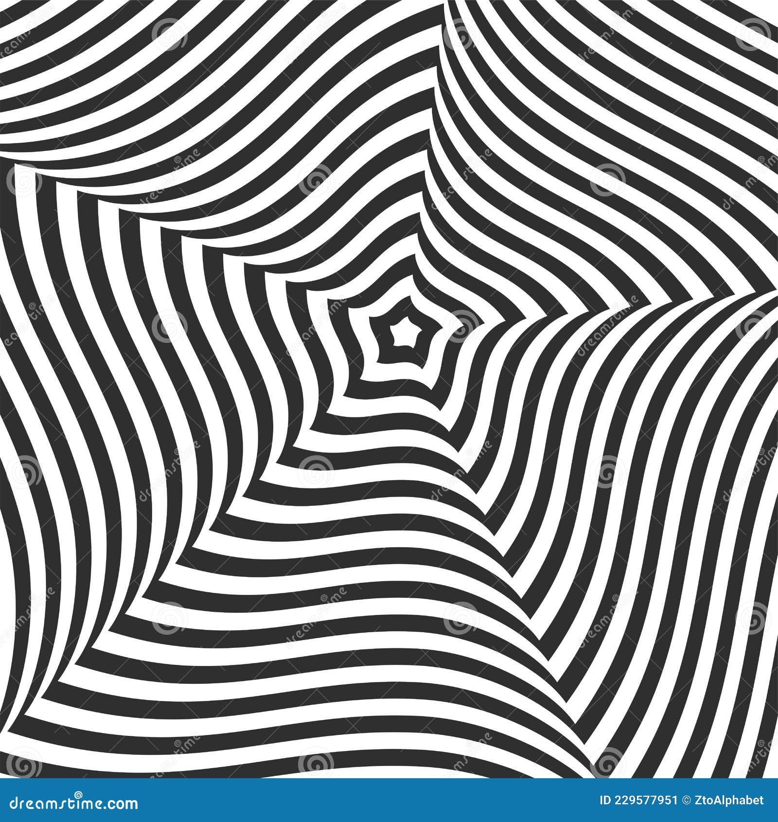 Optical Illusion Penta Clipart Wall Paper Stock Vector - Illustration ...