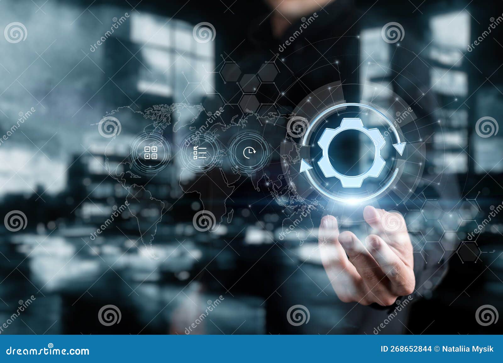 The Concept of Starting or Updating a Technological Process Stock Photo - Image of upgrade ...