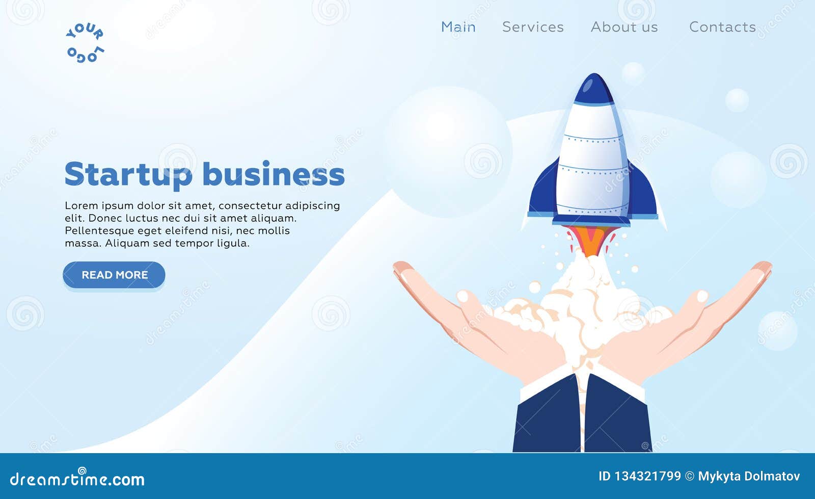 Concept Startup Launch Of A New Business For Web Page Banner Presentation Social Media