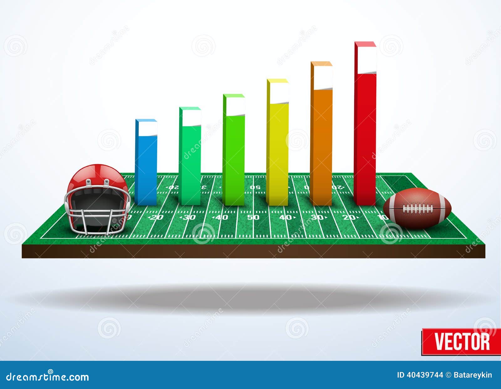 Concept Of Statistics About The Game Of Football Stock Vector ...