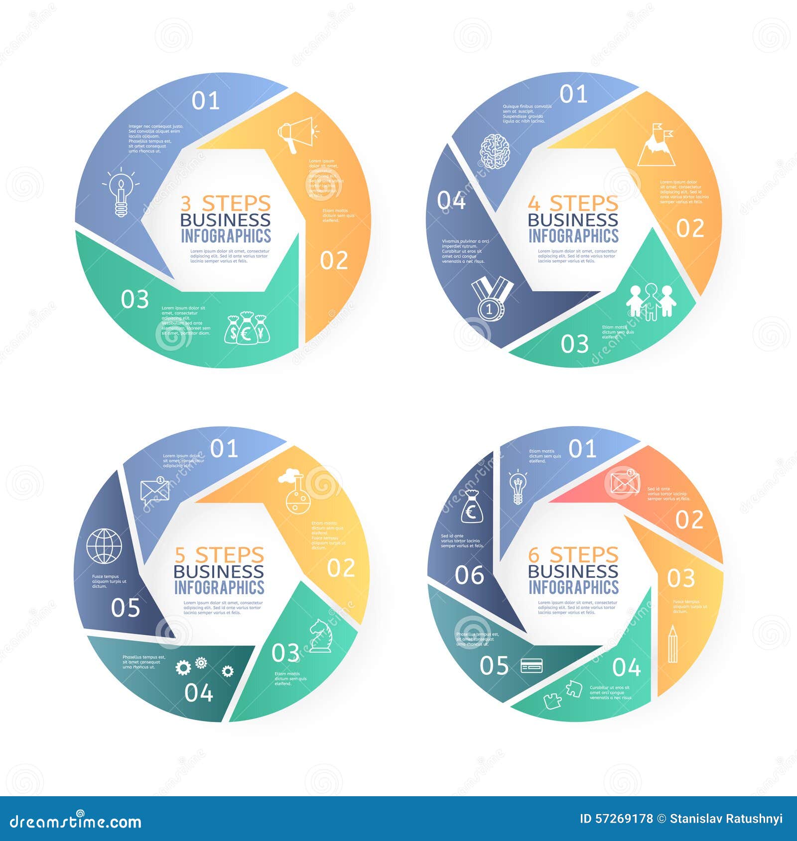Concept step by step stock vector. Illustration of background - 57269178