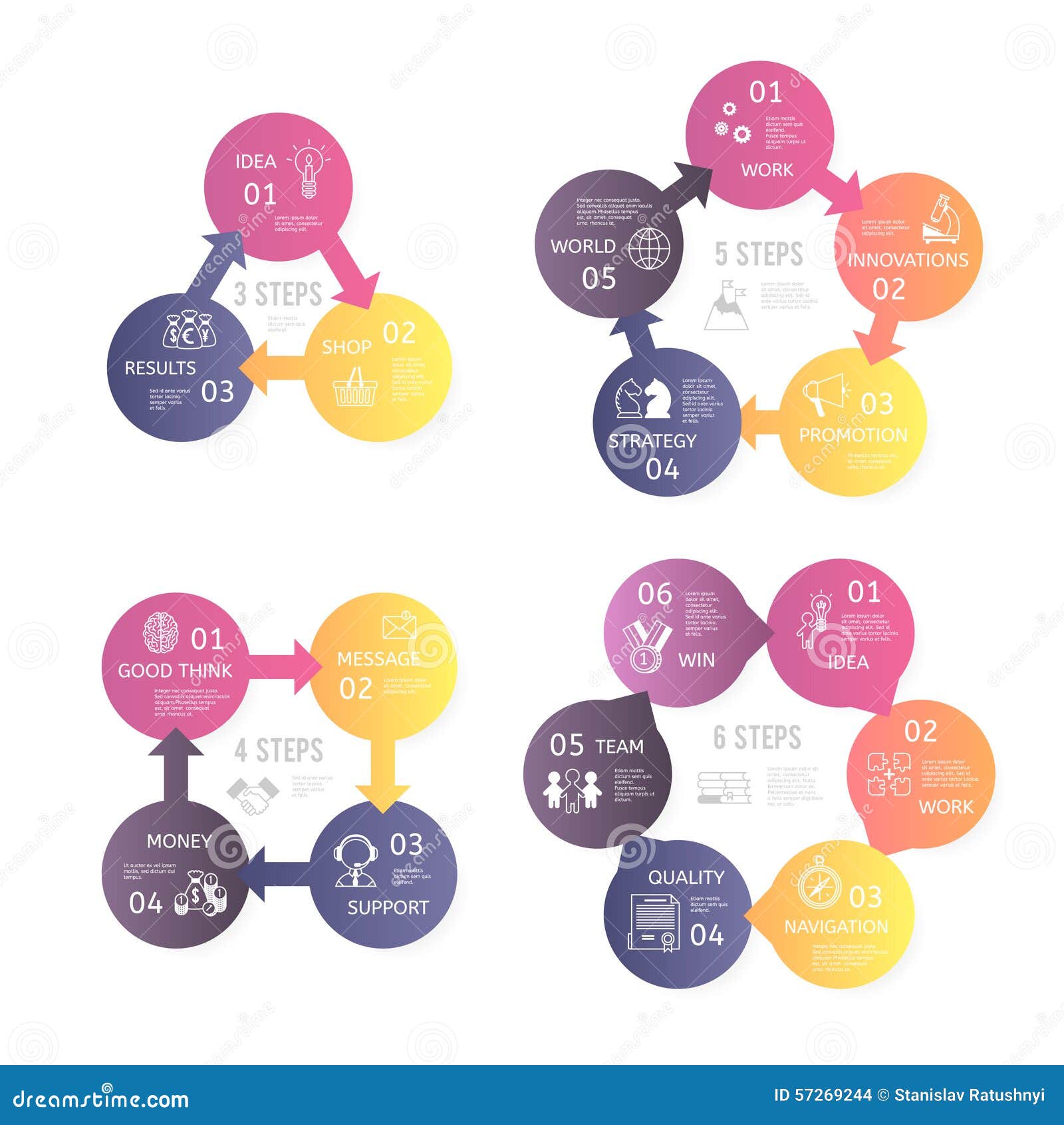 Concept step by step stock vector. Illustration of finance - 57269244