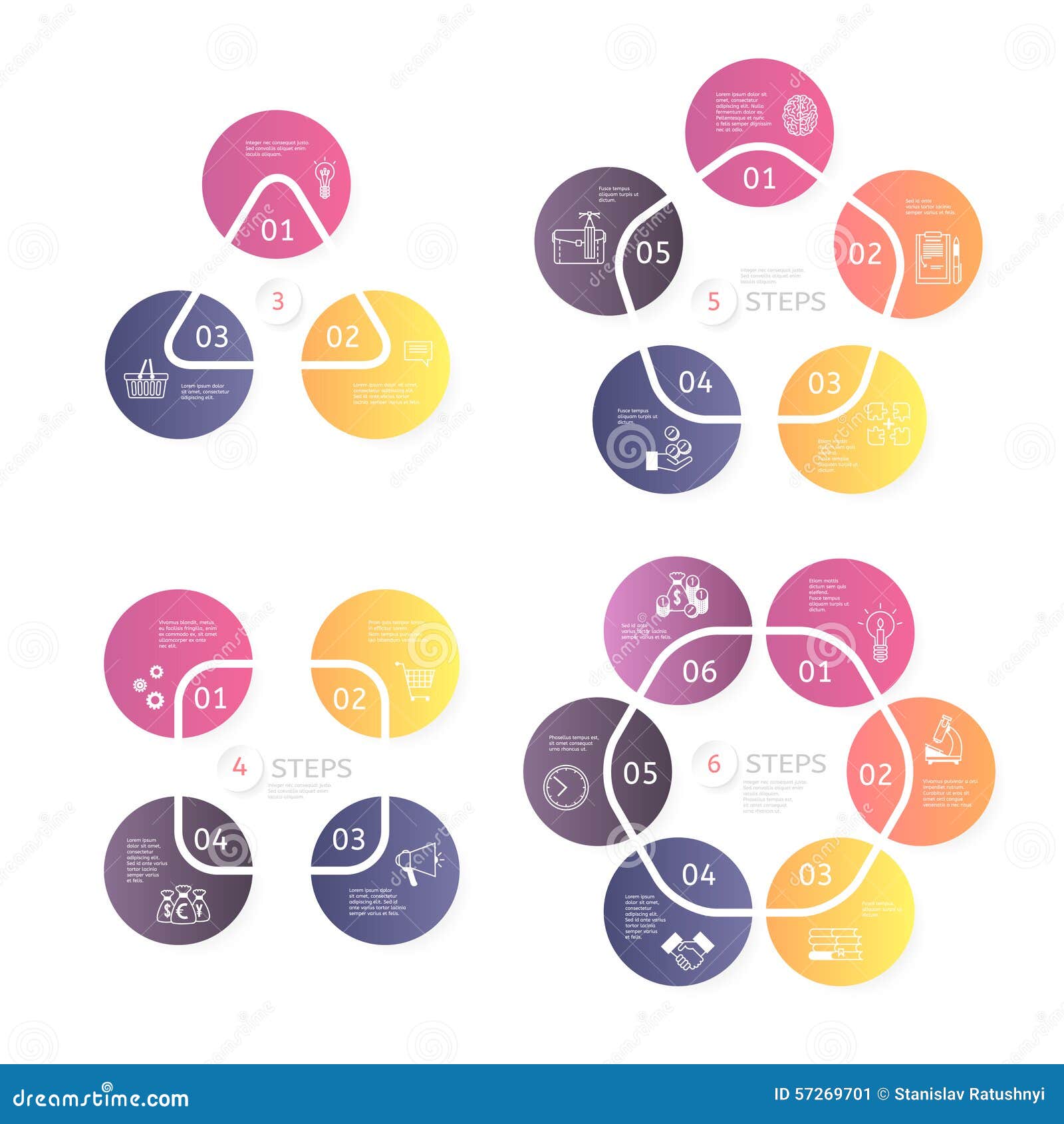 Concept step by step stock vector. Illustration of abstract - 57269701
