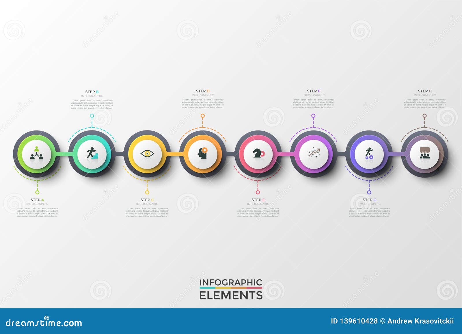 Concept Of 4 Successive Steps Of Progressive Business Development ...